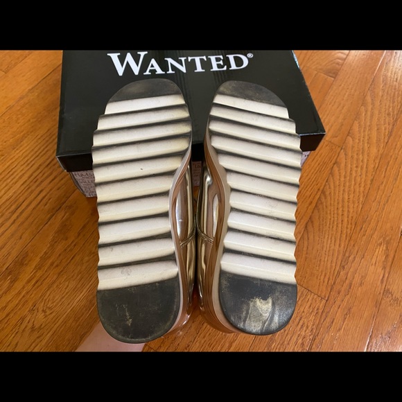Wanted | Shoes | Wanted Lace Up Platform Metallic Shoes | Poshmark